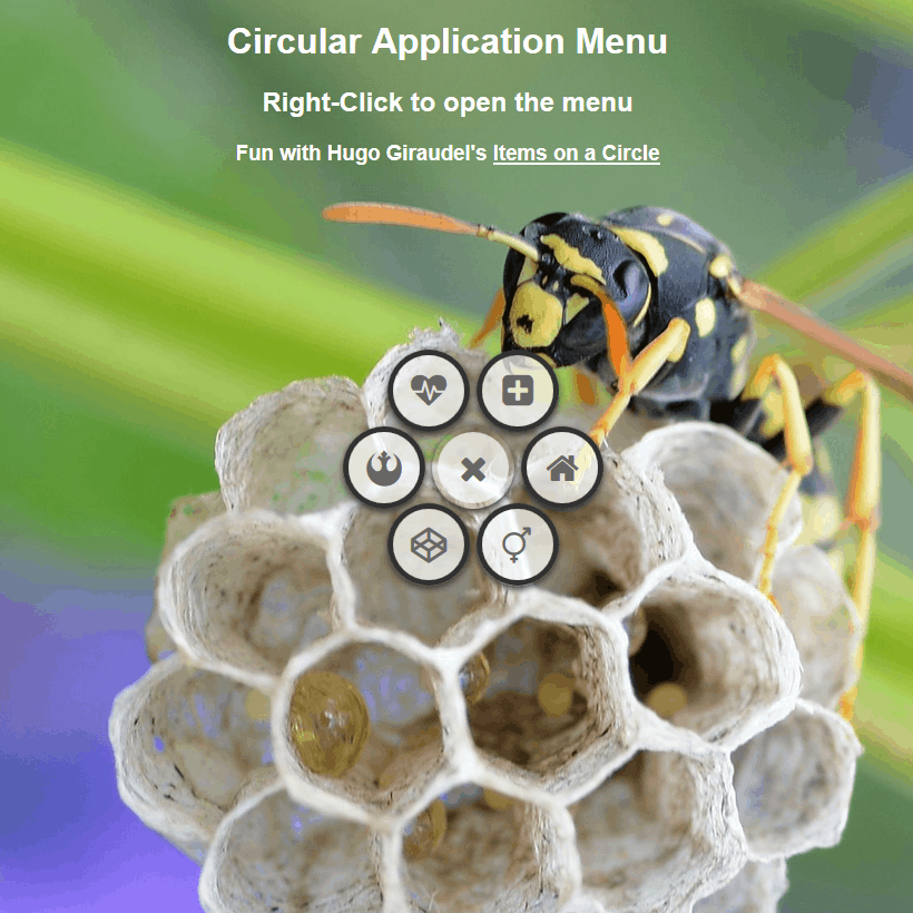 Circular Contextual App Menu - - Fribly