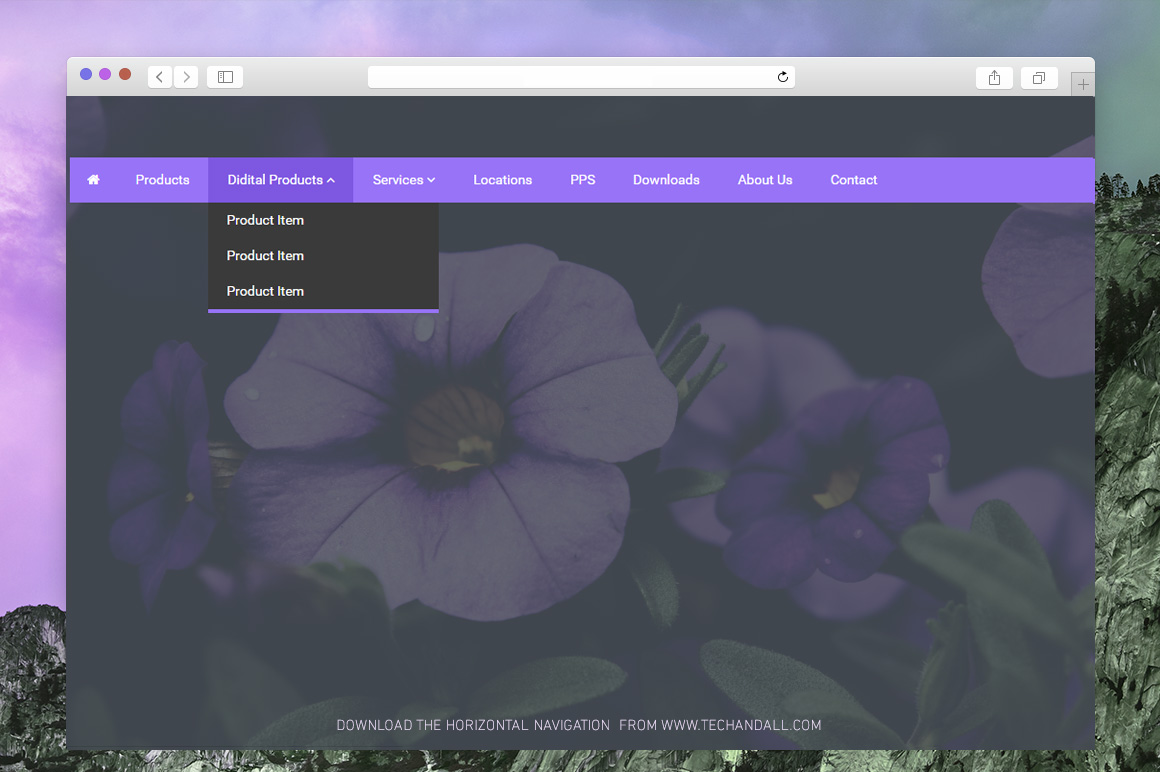 Horizontal Dropdown Navigation - - Fribly