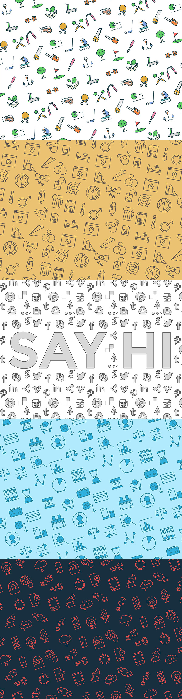 5 Free Icon Patterns - - Fribly