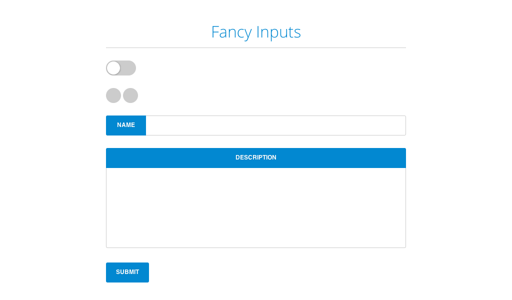Fancy Inputs - - Fribly