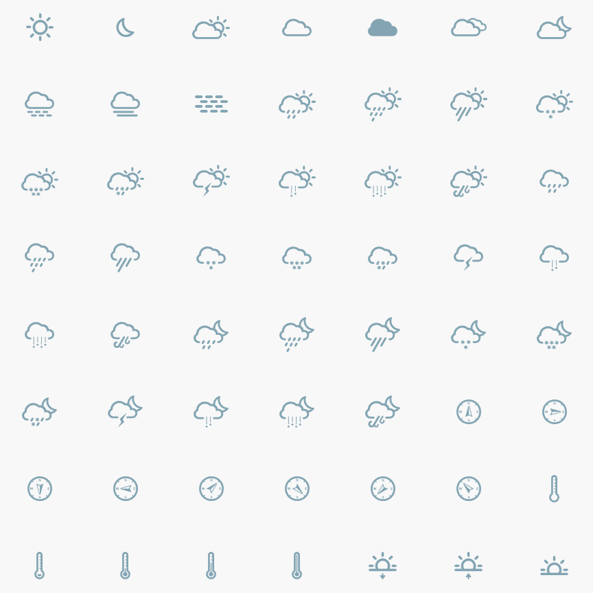 Simple Weather Icons - - Fribly