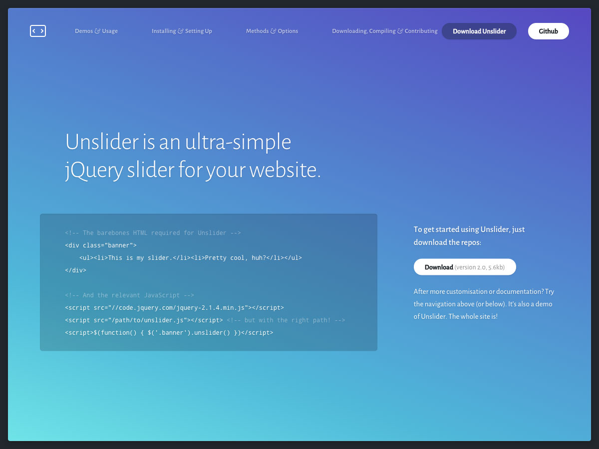 Unslider - Ultra-Simple jQuery Slider - - Fribly