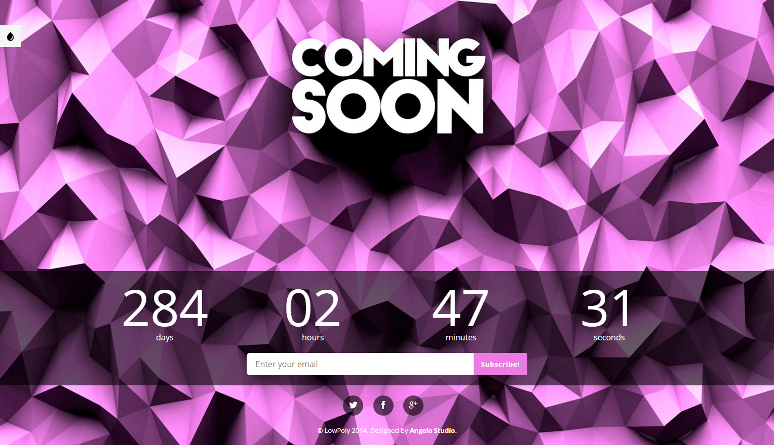 LowPoly - Free Bootstrap Coming Soon Page Template - - Fribly