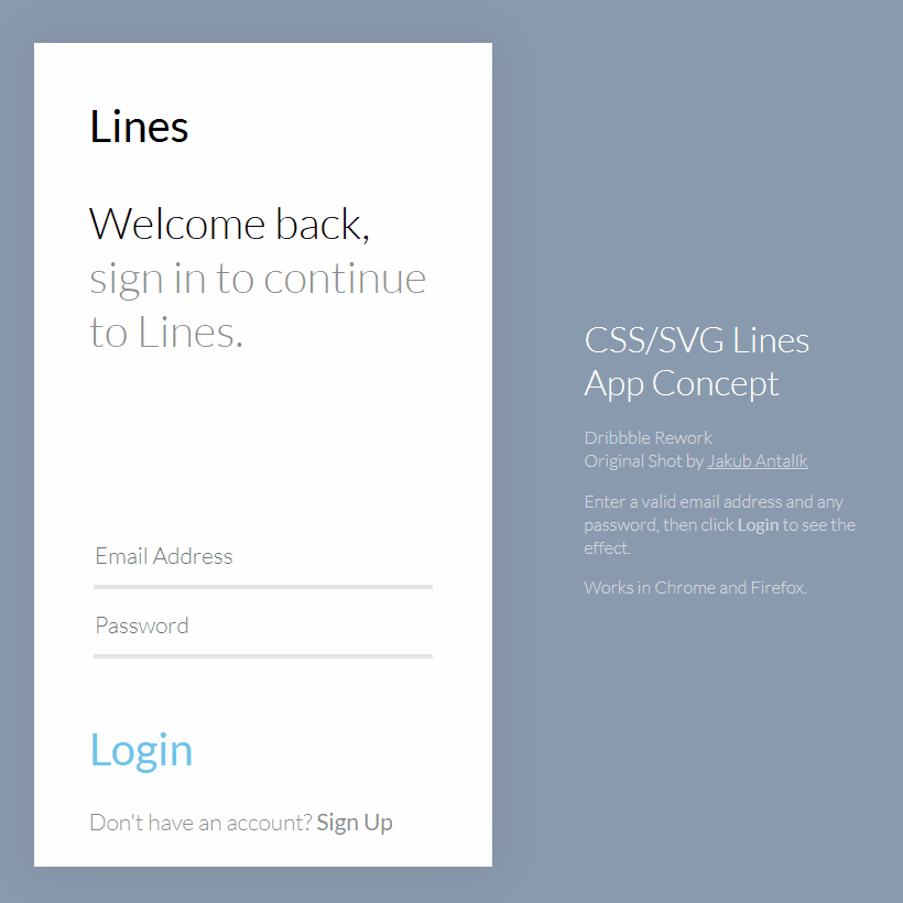 CSS/SVG Lines App Concept - Coding - Fribly