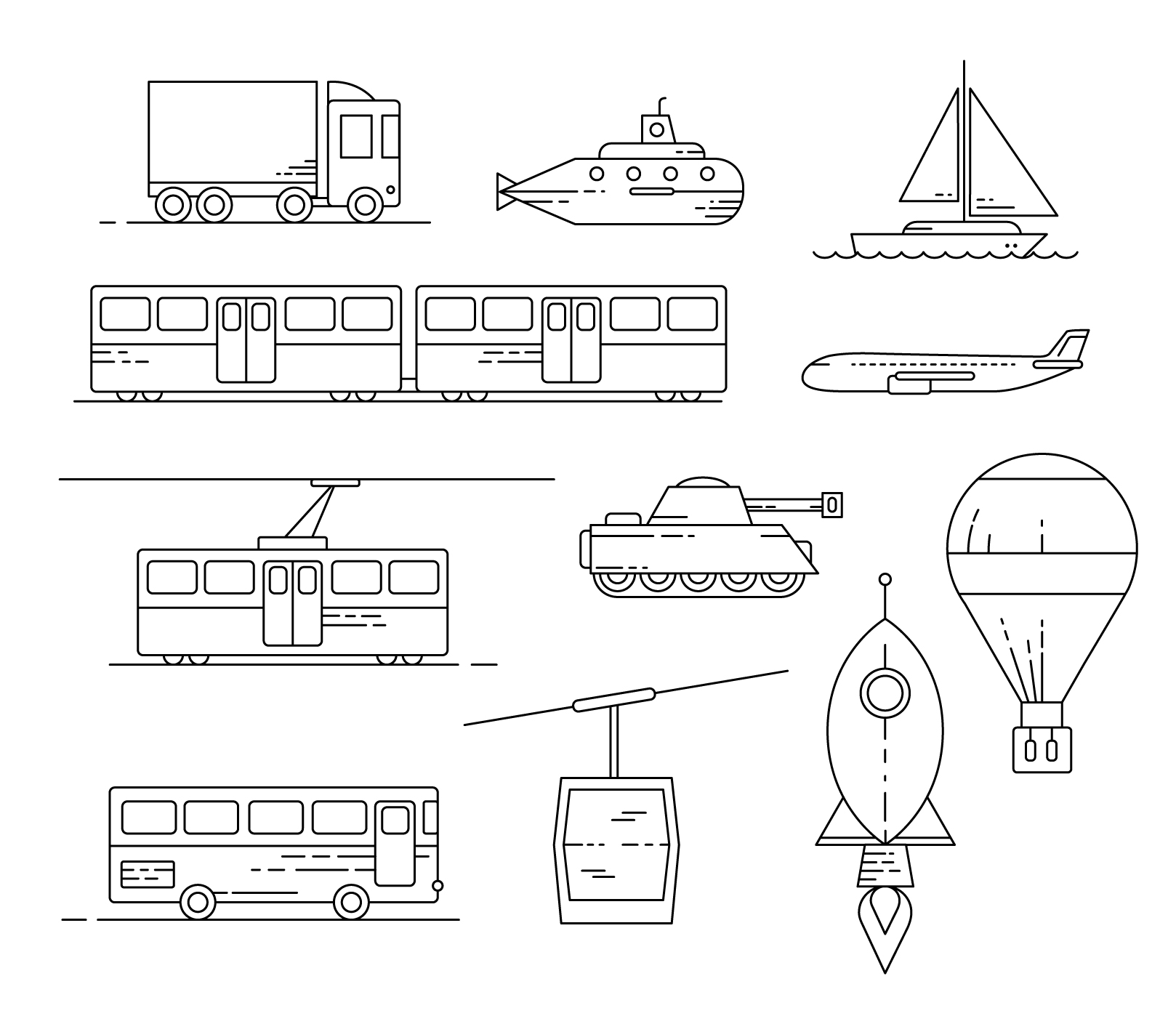 Free Transit Icon Set - Icons - Fribly