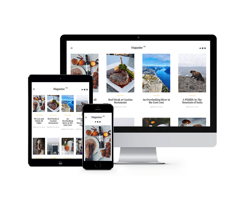 Magazine Free HTML5 Bootstrap Website Template - Freebies - Fribly