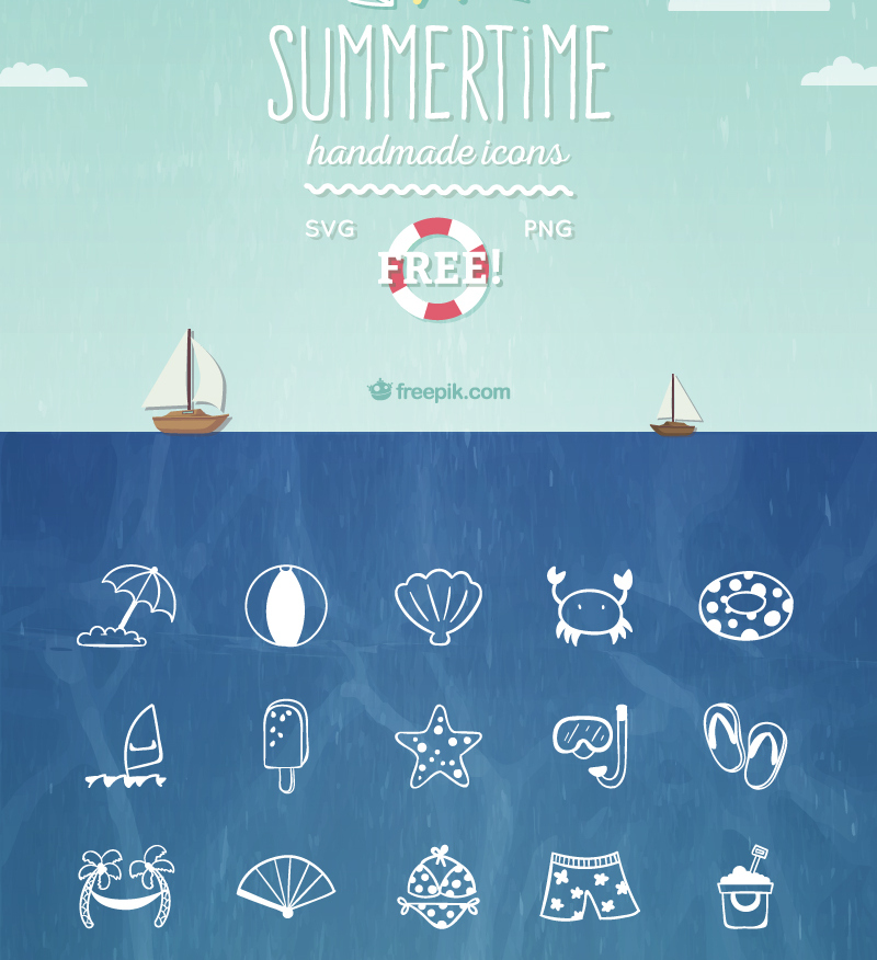 Free Summertime Icon Set - Icons - Fribly