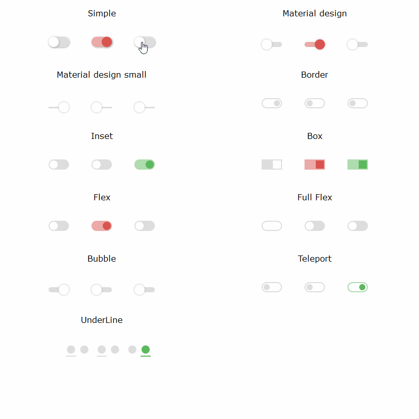 Switches Styles Collection - Coding - Fribly