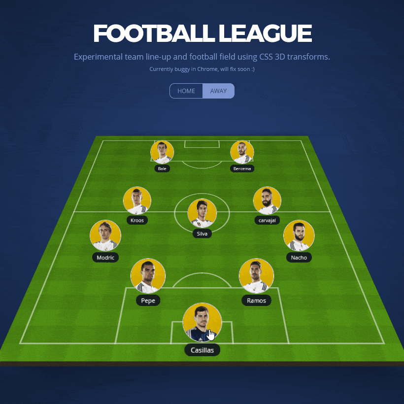 CSS 3D Football Field - Coding - Fribly