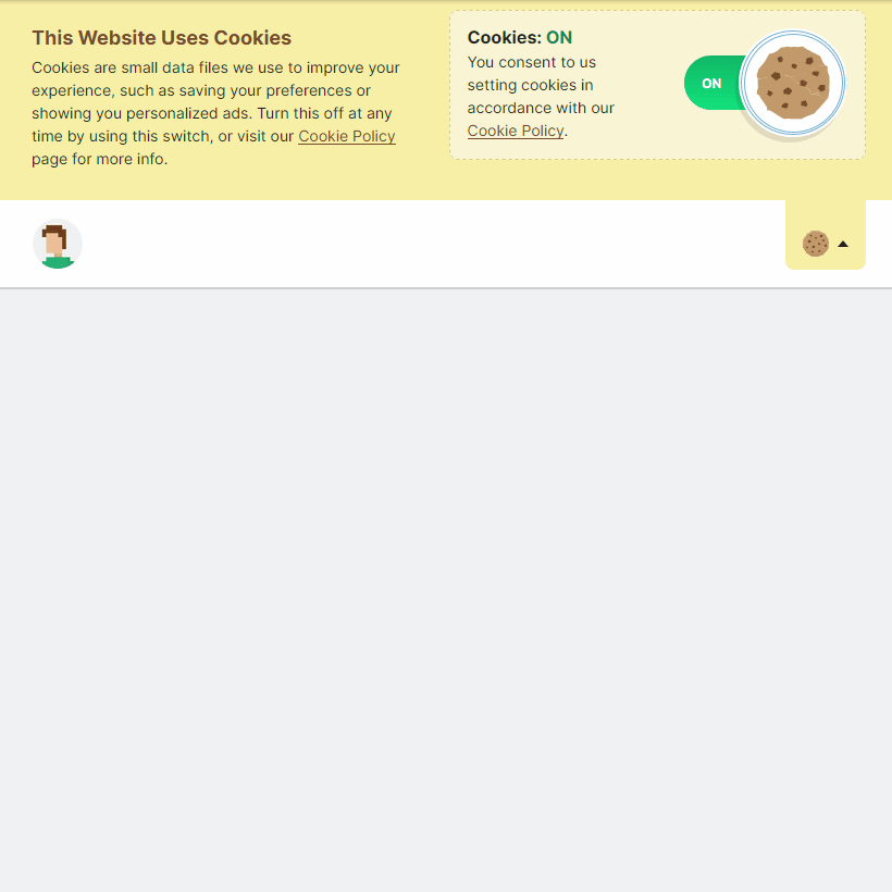 Cookie Consent Toggle - SVG, CSS & Javascript - Coding - Fribly