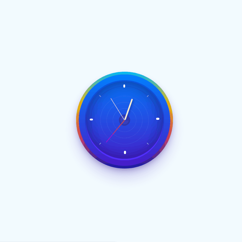 Pure CSS3 Analog Clock - No Javascript, Images or SVG - Coding - Fribly