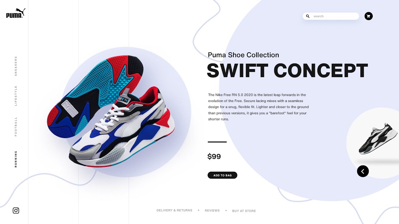 Create Shoes UI Design in Photoshop - Tutorials - Fribly