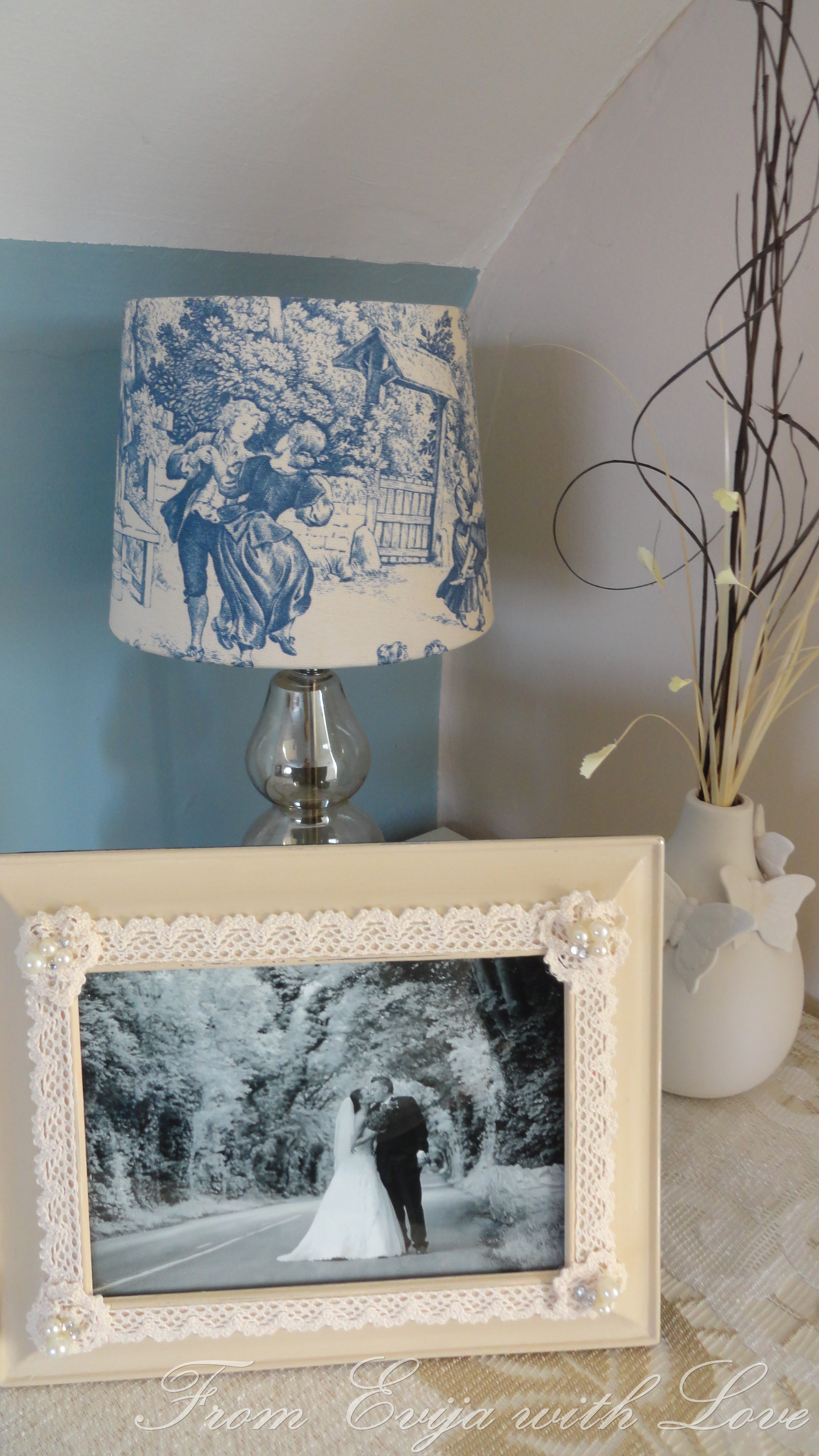 Vintage inspired lace photo frame - From Evija with Love