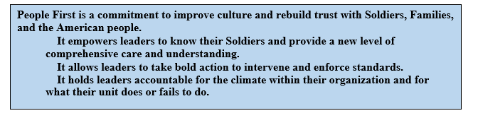 Mission Essential Task Zero: Place People First - From the Green Notebook