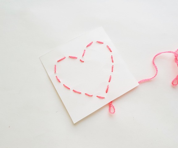 Heart Stitch Craft - Frosting and Glue- Easy crafts, games, recipes ...