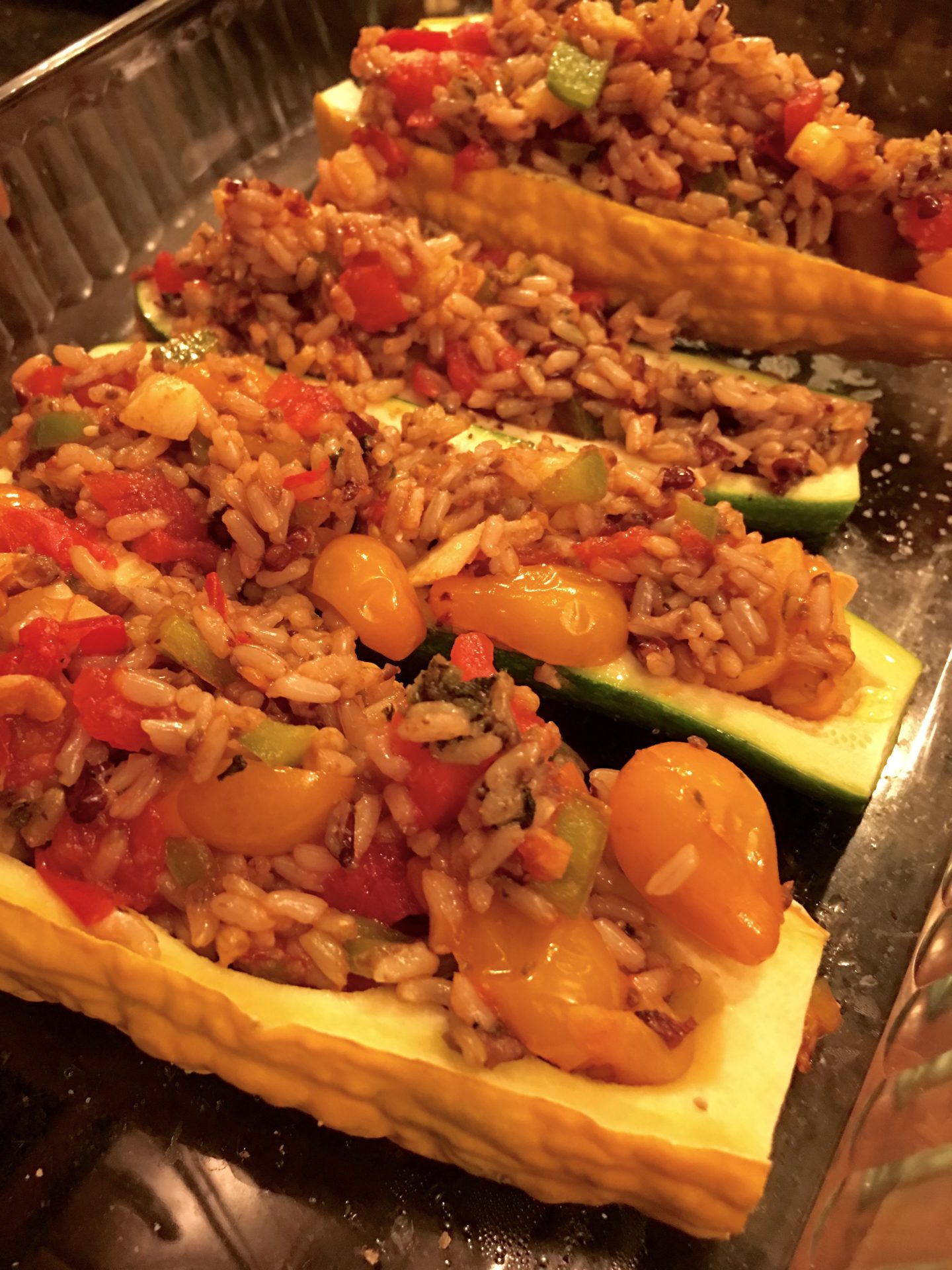 Stuffed gluten free zucchini - Fructose Free Mom