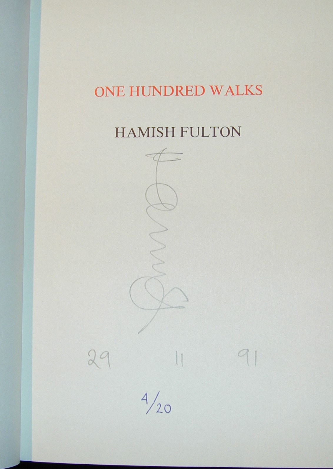Hamish Fulton – the man with one of the most beautiful signatures in ...