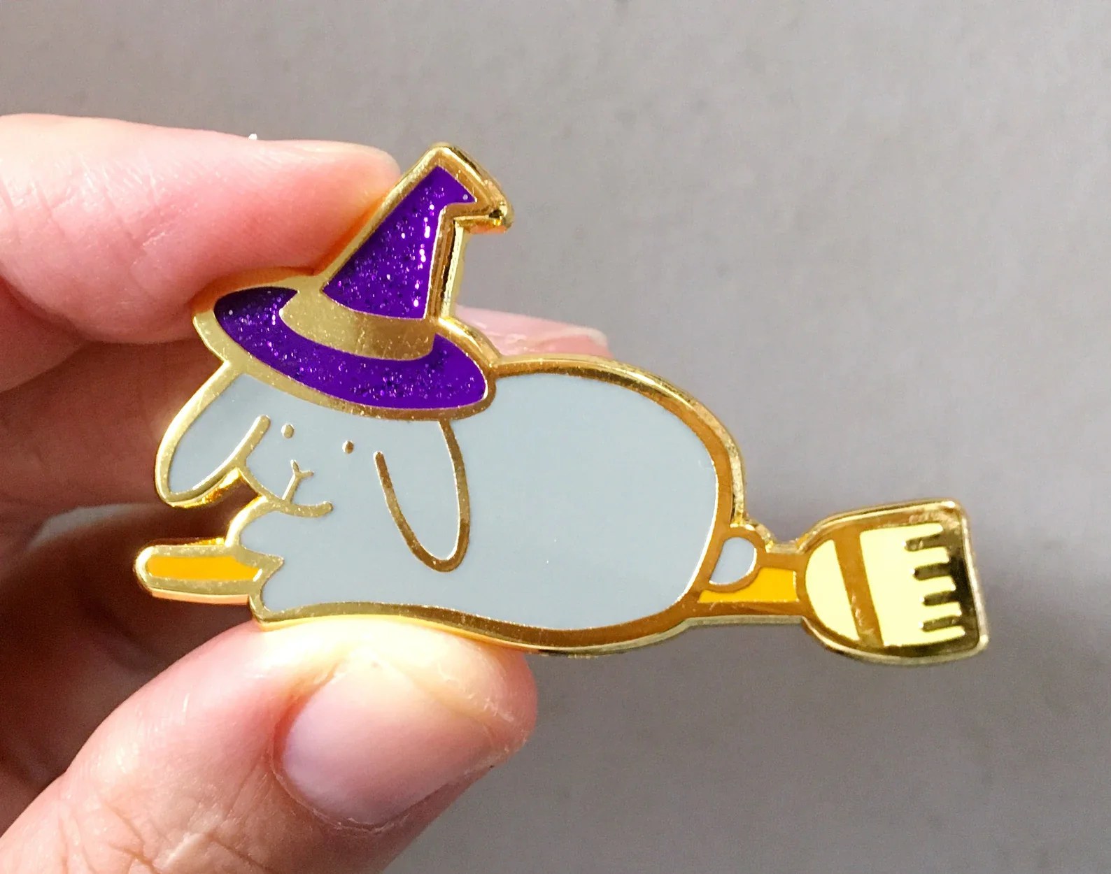 Witch Bunny Halloween Pin Fubini Crafts