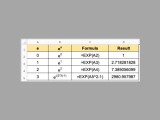 Using E In An Exp Function In Excel