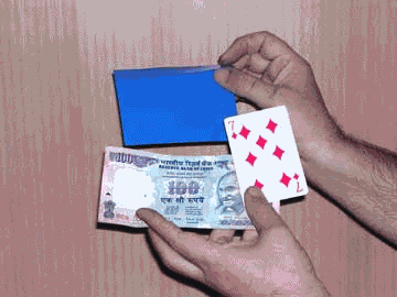 Card through Borrowed Bill - Funtime Magic