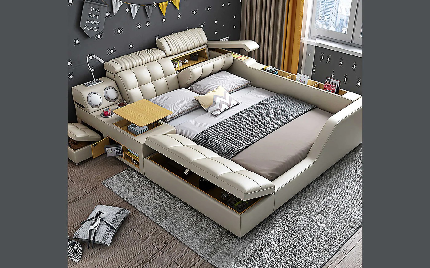 FH4 Modern Smart Bed Multi Functional - Furnitures House