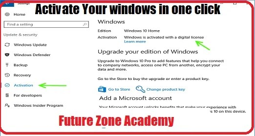 Activate Windows 7, 8 ,10 And 10 Pro - future zone academy