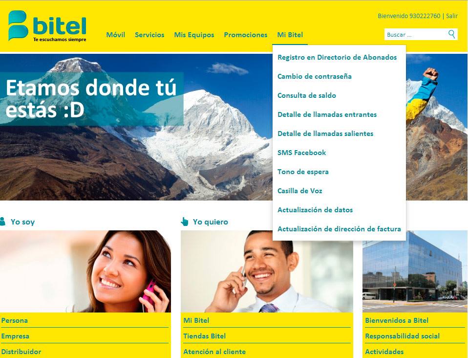 [Perú]:Bitel va dejando lista su página web oficial - Gadgerss