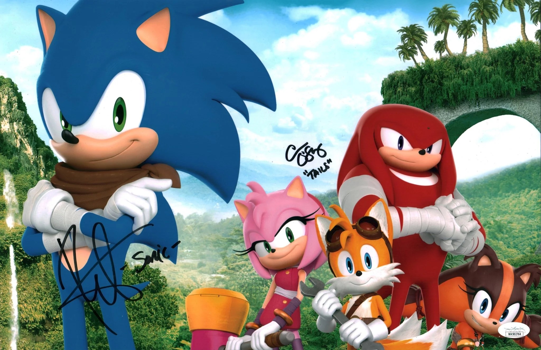 Sonic 11x17 Photo Poster Cast X2 Signed Smith O Shaughnessey Jsa Cert