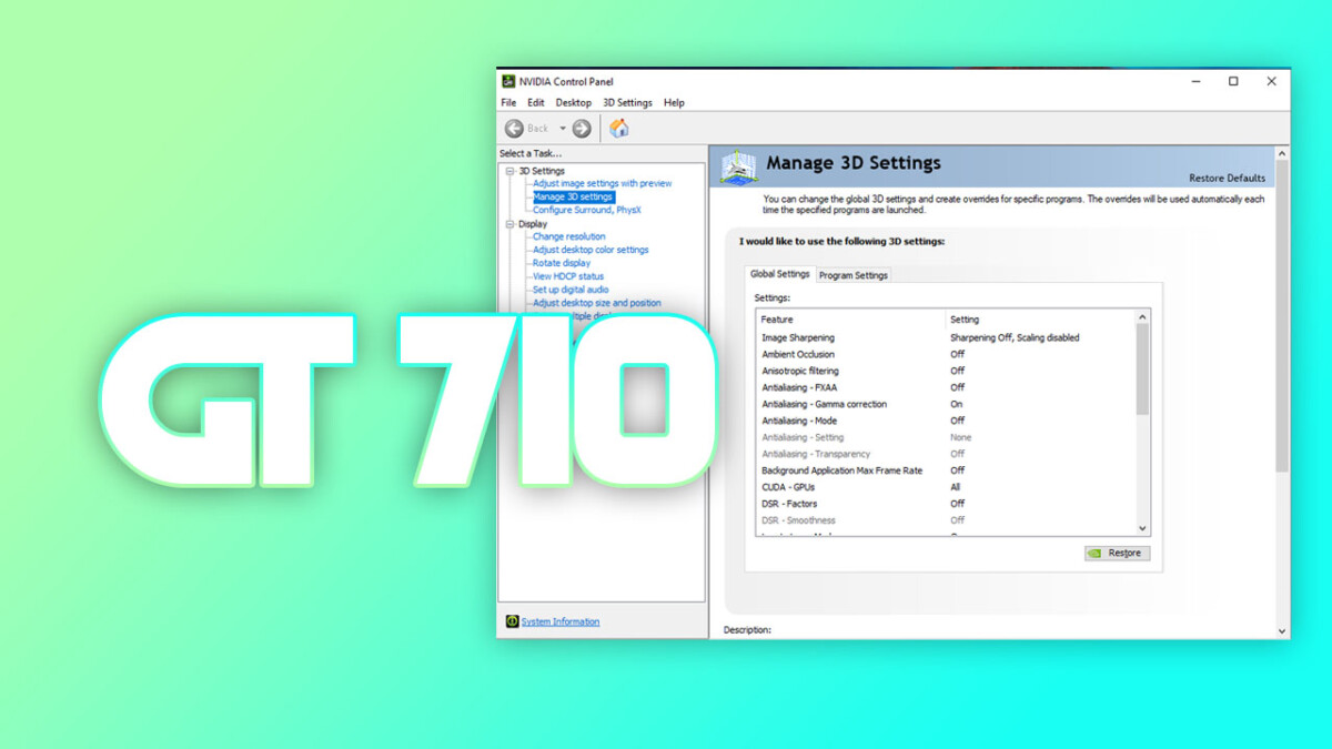Best Nvidia Control Panel Settings Gt 710 (Gaming & Performance) | GDH