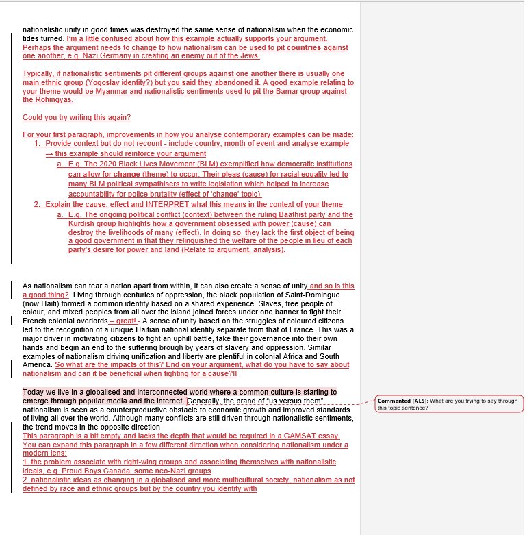 GAMSAT S2 Essay Marking Feedback | GamsatScience