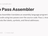 Two Pass Assembler