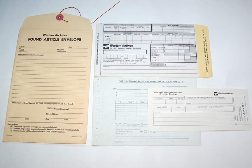 Western Airlines Forms and Envelope Collection » Gate 72