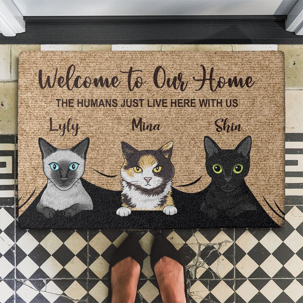 Welcome To My Home - Funny Personalized Cat Doormat - Gearcustoms.com