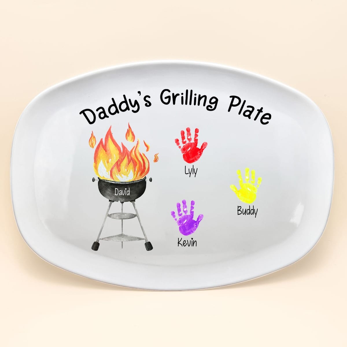 Best Dad's Grilling Plate Family Personalized Custom Platter, Father's ...