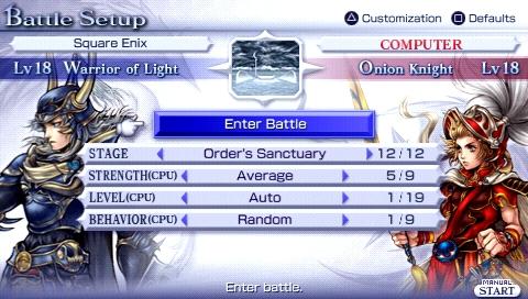 Dissidia 012 Character Ranks