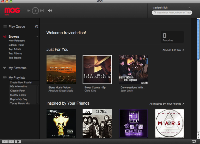 MOG Music Service Adds Mac Desktop Player | GearDiary
