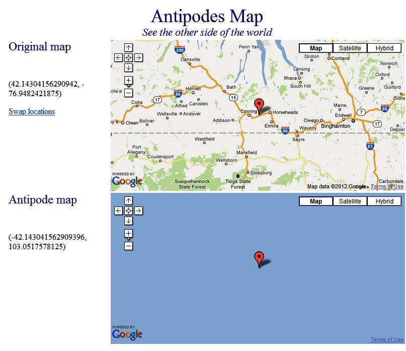 Antipodes Map Show Where that 'Drill Through the Earth' Dream Will Get ...