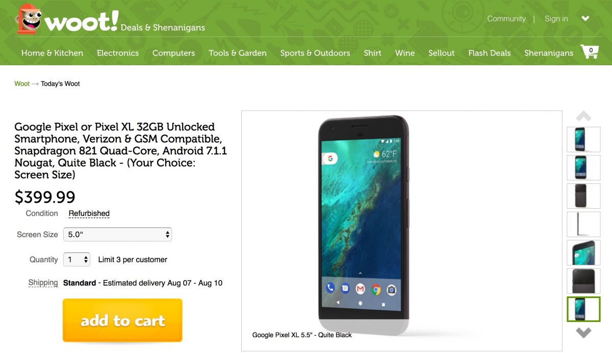 Grab a Refurbished Google Pixel or Google Pixel XL 32 GB for $250 off ...