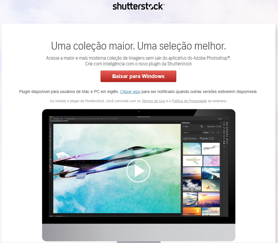 Shutterstock - plugin para Adobe Photoshop - Geek Chic