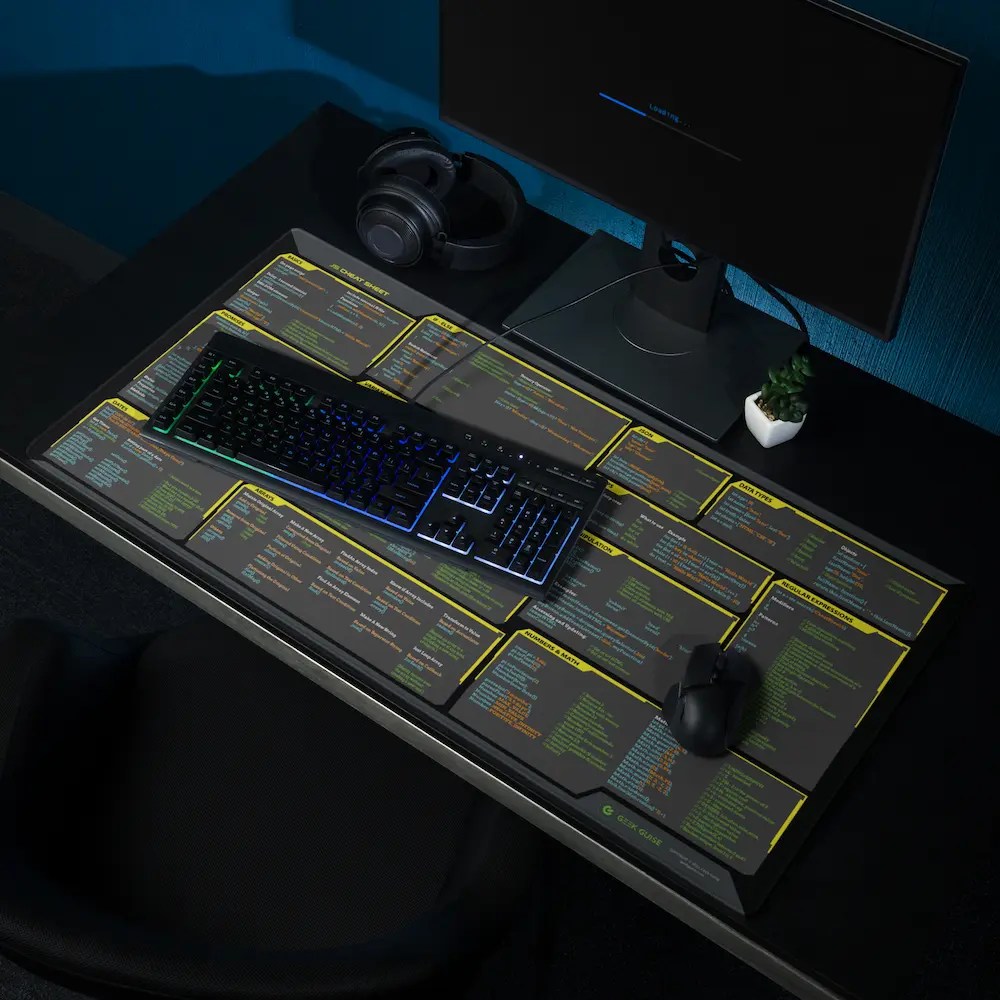 Javascript Cheat Sheet Desk Mat Geek Guise
