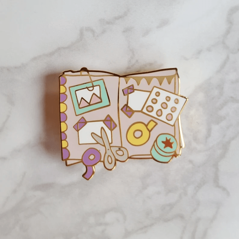 Papercraft Enamel Pin • Just Geeking By