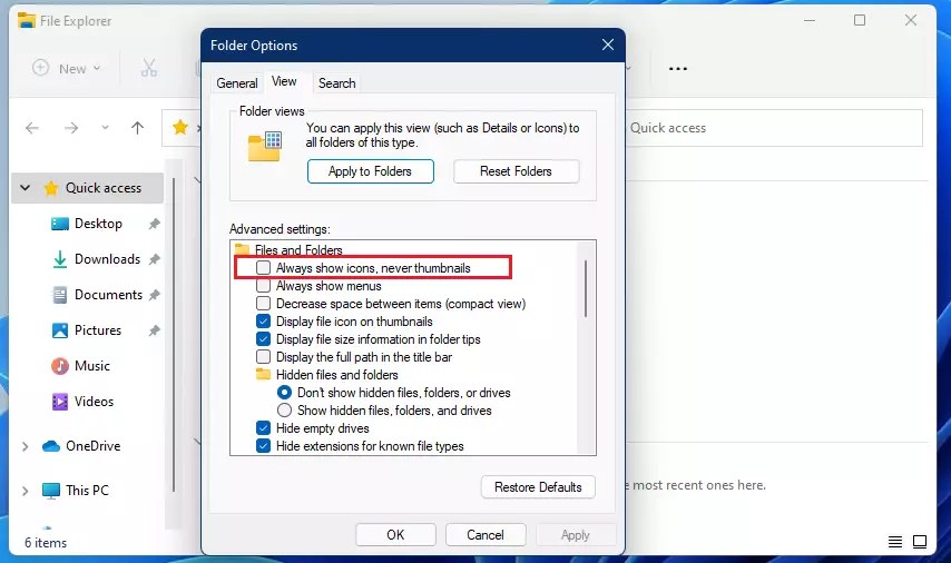 How to Enable/Disable Thumbnail Preview in Windows 11 - Geek Rewind