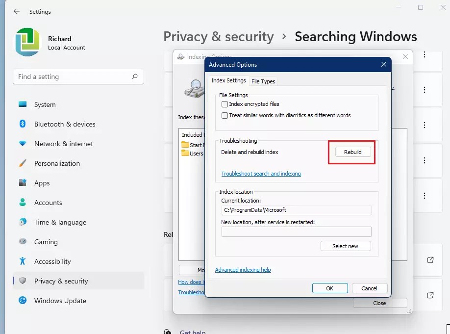 Rebuild Windows 11 Search Index: A Step-by-Step Guide - Geek Rewind
