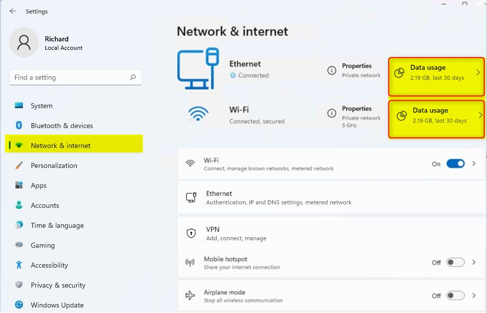 How to Reset Network Data Usage Stats in Windows 11 - Geek Rewind