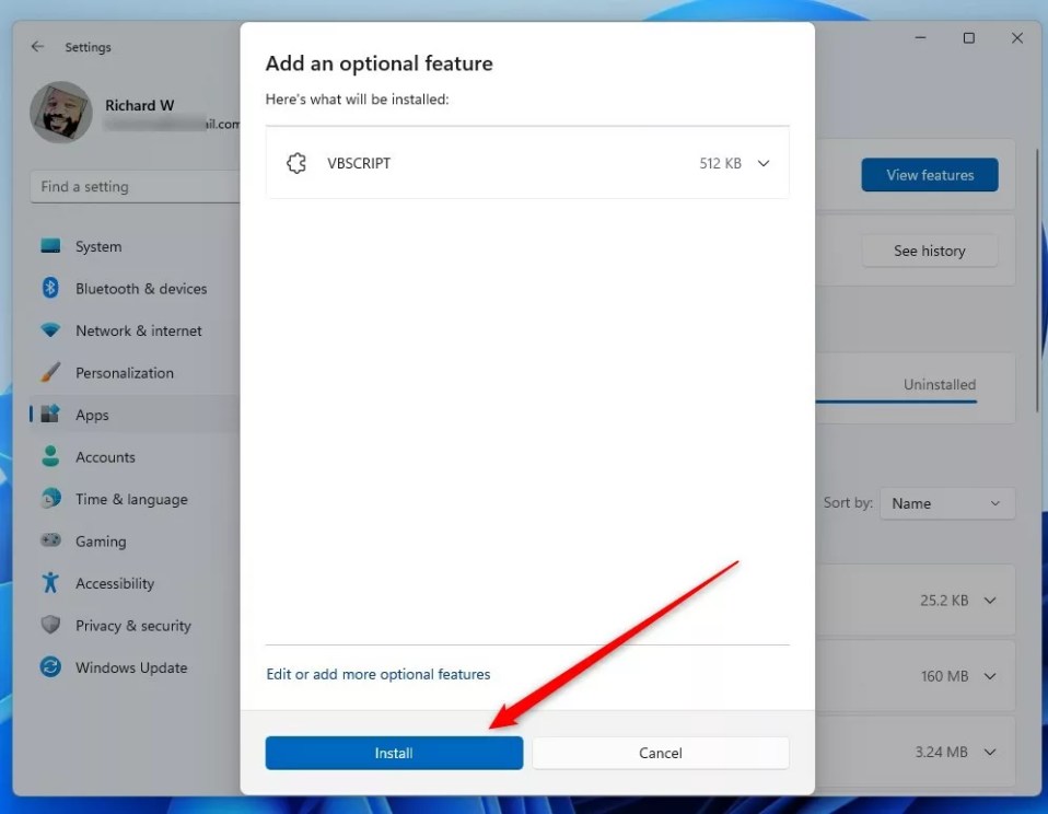 How to Install or Uninstall VBScript in Windows 11 - Geek Rewind