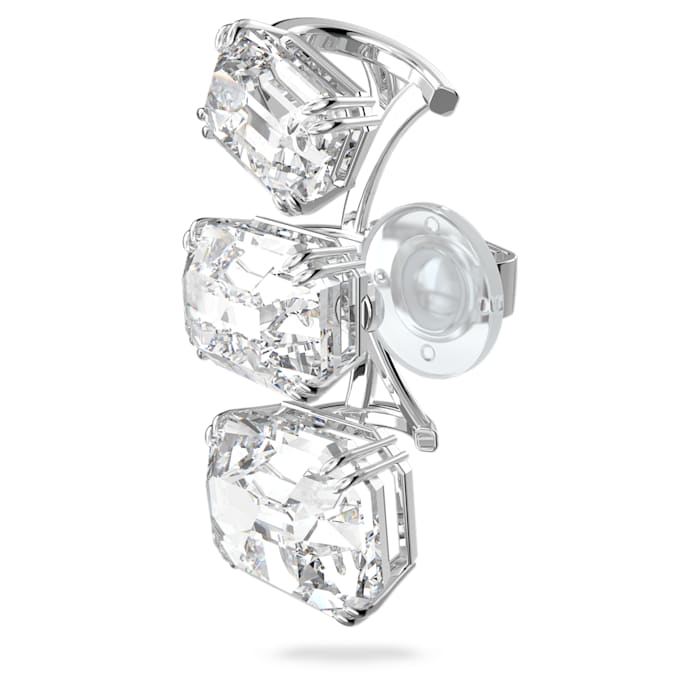 SWAROVSKI Millenia Single Ear Cuff – White & Rhodium Plated - Gemorie