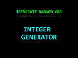 Random Integer Generator Generate Random Integers Generate Random Org