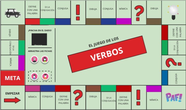 Juego Tablero Verbos Genially