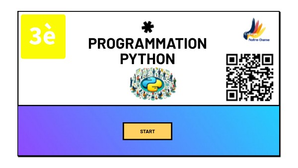 Programmation Python 3è Genially