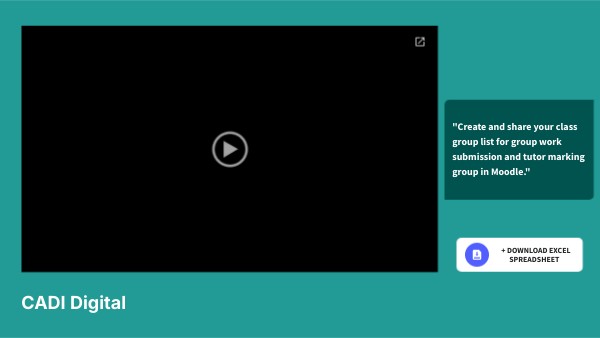 Class Group List Setup Walkthrough
